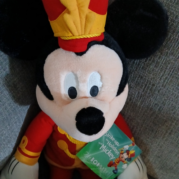 Disney | Toys | Disney Marching Band Mickey Mouse Plush Red And Black ...